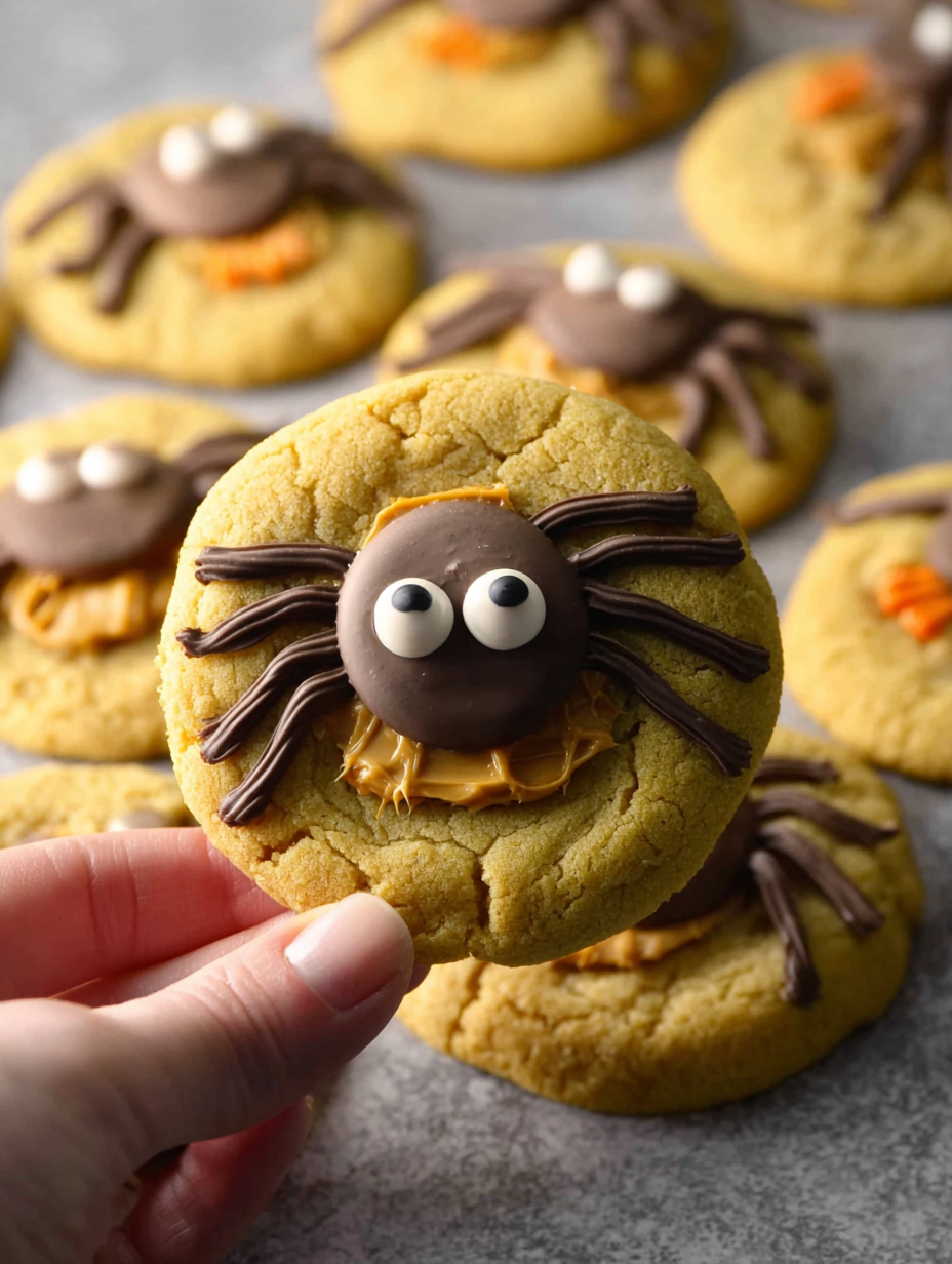 Quick & Easy Halloween Peanut Butter Spider Cookies