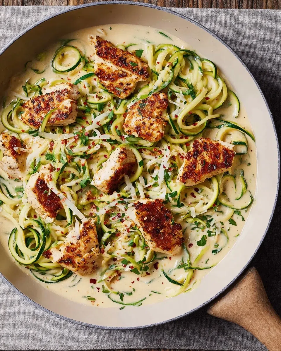 Zucchini Noodle Chicken Alfredo Recipe – Low-Carb & Creamy Pasta ...